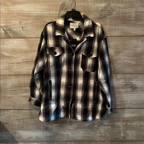 Lucky Brand | Jackets & Coats | Nwt Lucky Brand Shirt Women Large Black ...